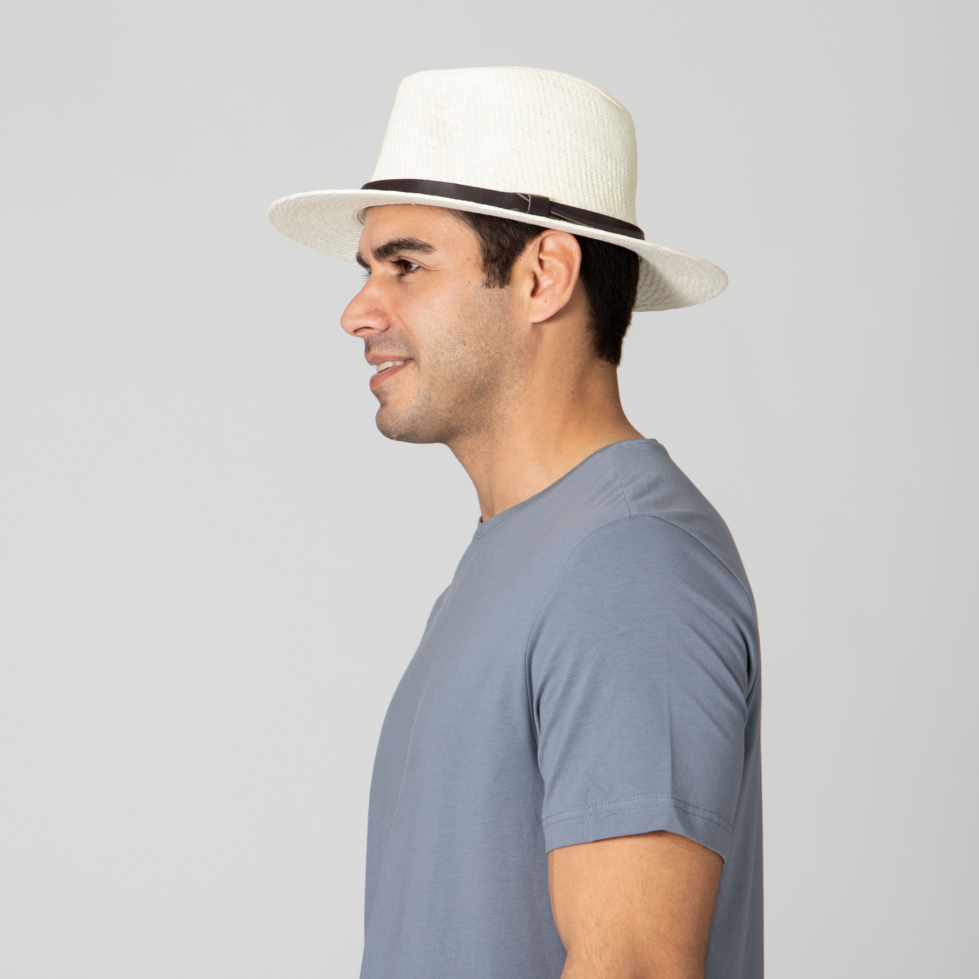 Men's Paper Fedora With Faux Leather Band - The Headwear Collective